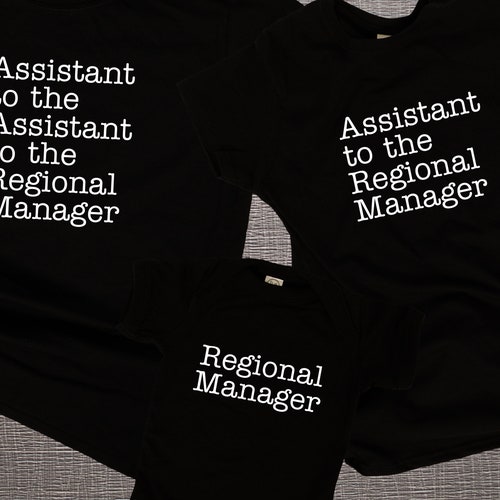 Regional Manager. Assistant to the Regional Manager T-shirt - Etsy