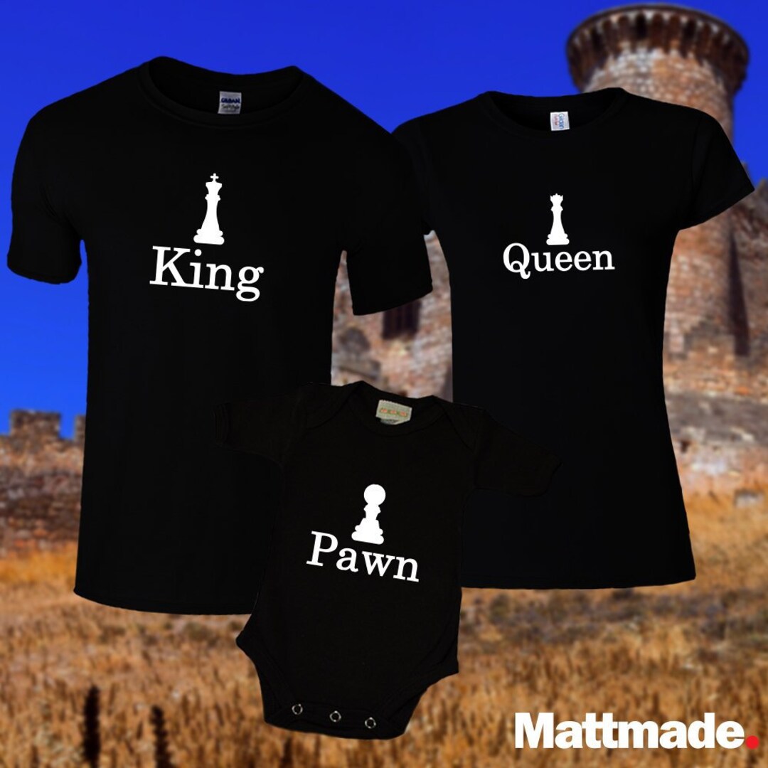 Matching King Queen Pawn Family Shirts: Chess T-shirt Set - Etsy