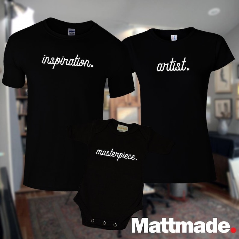 Artist Inspiration Masterpiece Family Set Dad Mom & Baby | Etsy