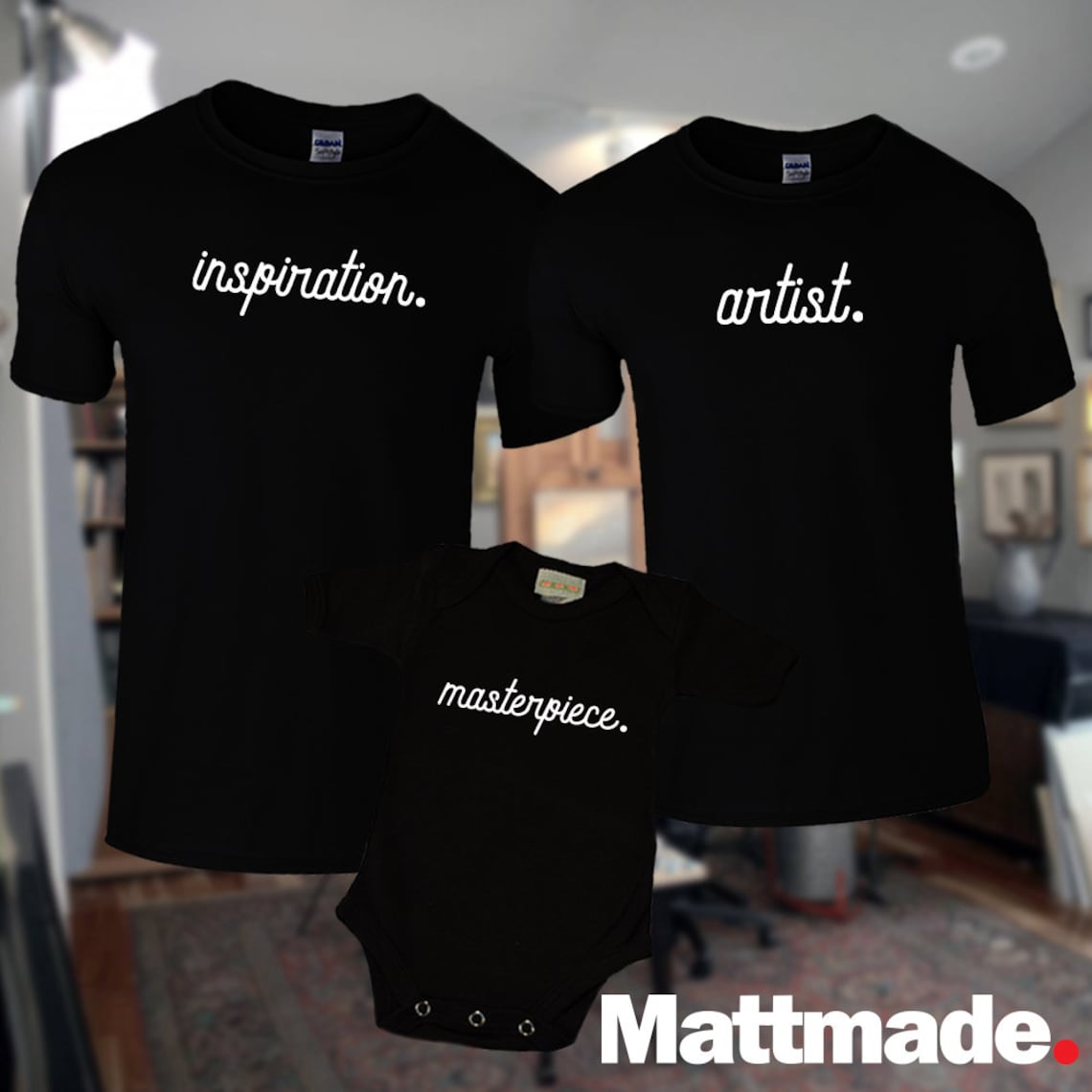 Artist Inspiration Masterpiece Family Set Dad Mom & Baby | Etsy