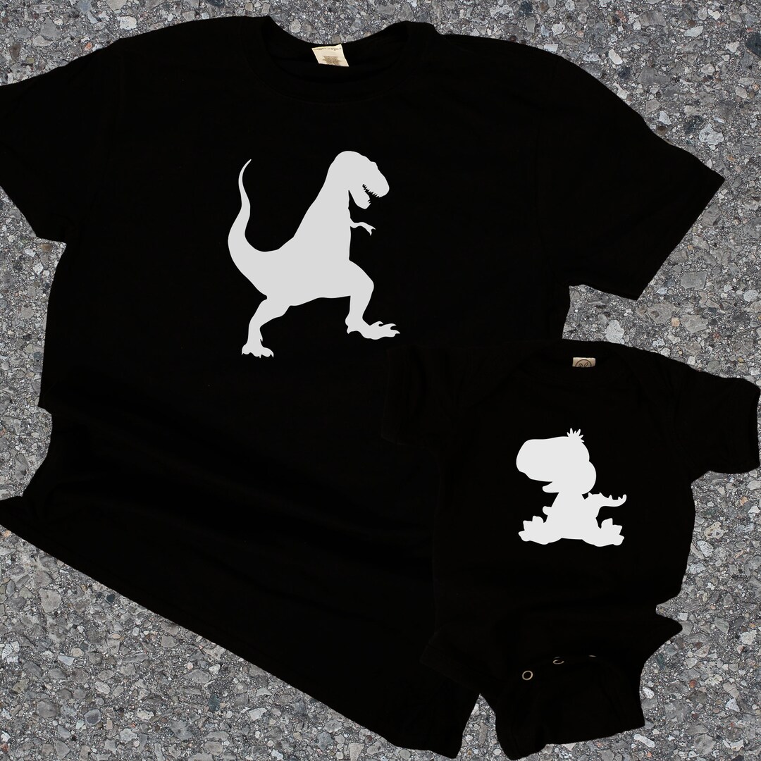 Matching T-rex Dad and Baby Dinosaur Shirts - Etsy