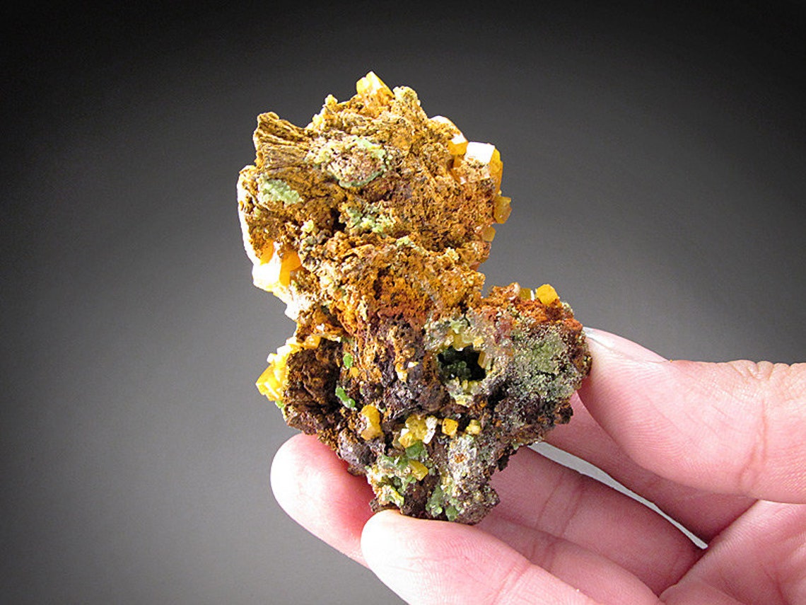 Wulfenite Crystals on Matrix Mapimi Mexico - Etsy