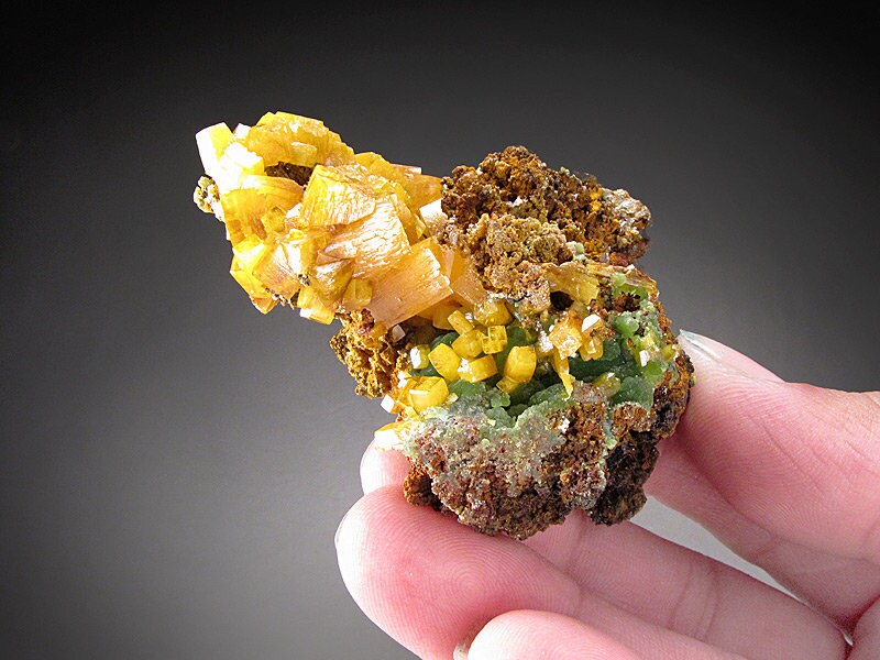 Wulfenite Crystals on Matrix Mapimi Mexico - Etsy