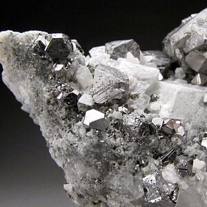 Carrollite on Calcite, Kamoya South Mine, Congo - Etsy