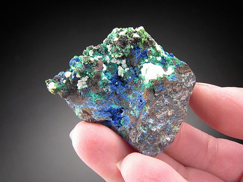 Linarite and Caledonite Crystals, Santa Eulalia, Mexico - Etsy
