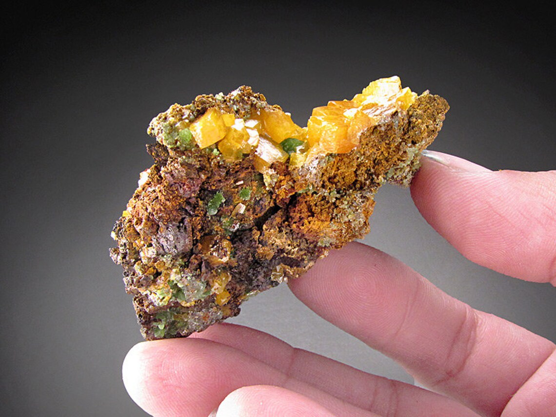 Wulfenite Crystals on Matrix Mapimi Mexico - Etsy