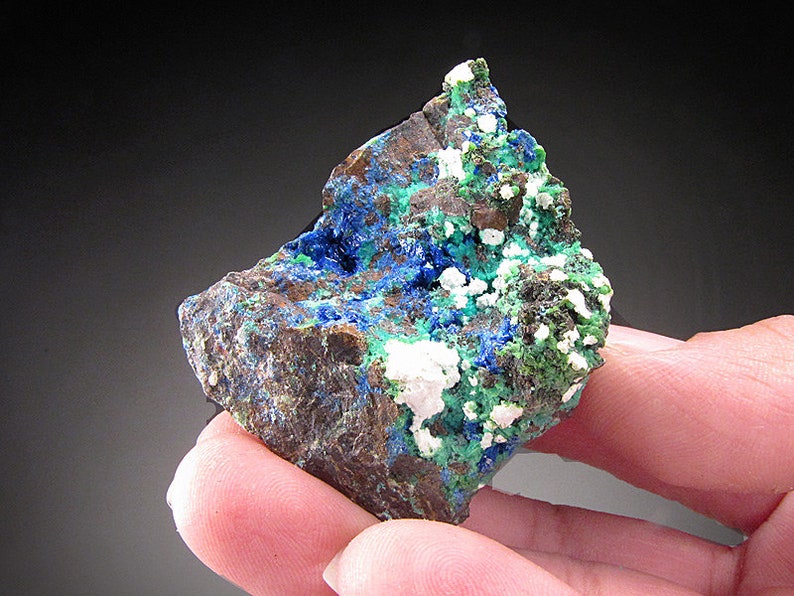 Linarite and Caledonite Crystals, Santa Eulalia, Mexico - Etsy