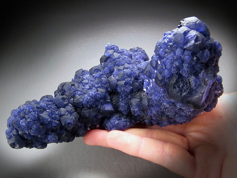 Blue Fluorite on Quartz Crystals, Inner Mongolia, China - Etsy