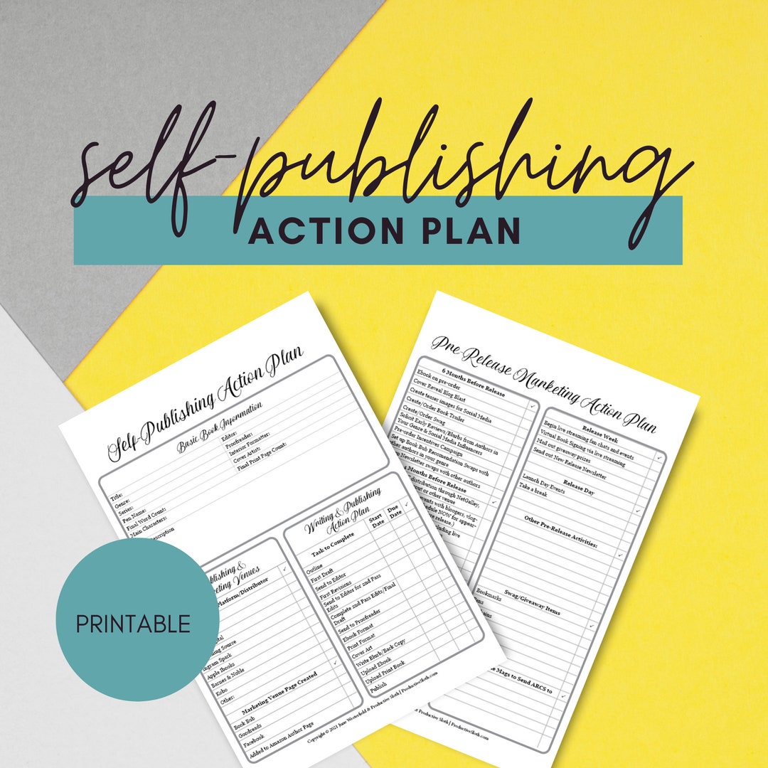 PRINTABLE Self-publishing Action Plan & Pre-release Marketing - Etsy