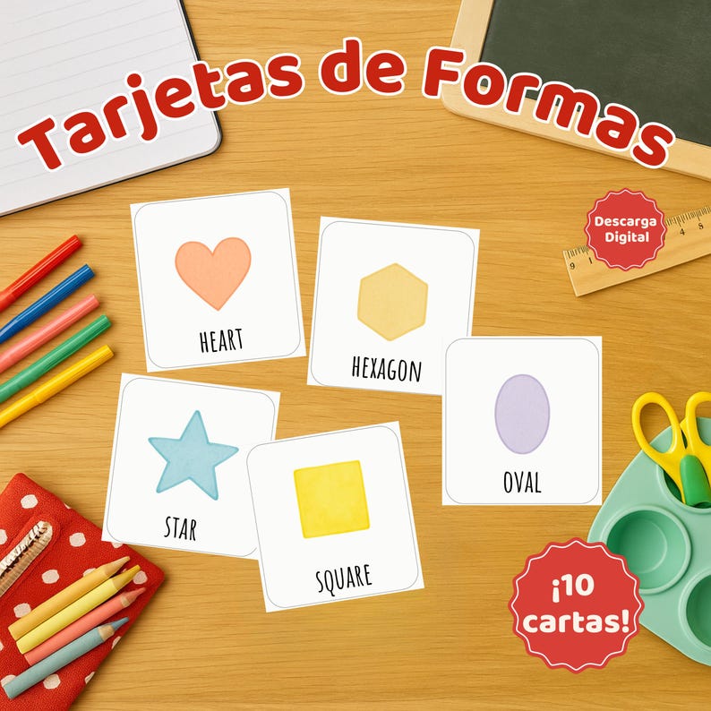 Tarjetas De Figuras Para Imprimir | Aprendizaje Preescolar ...