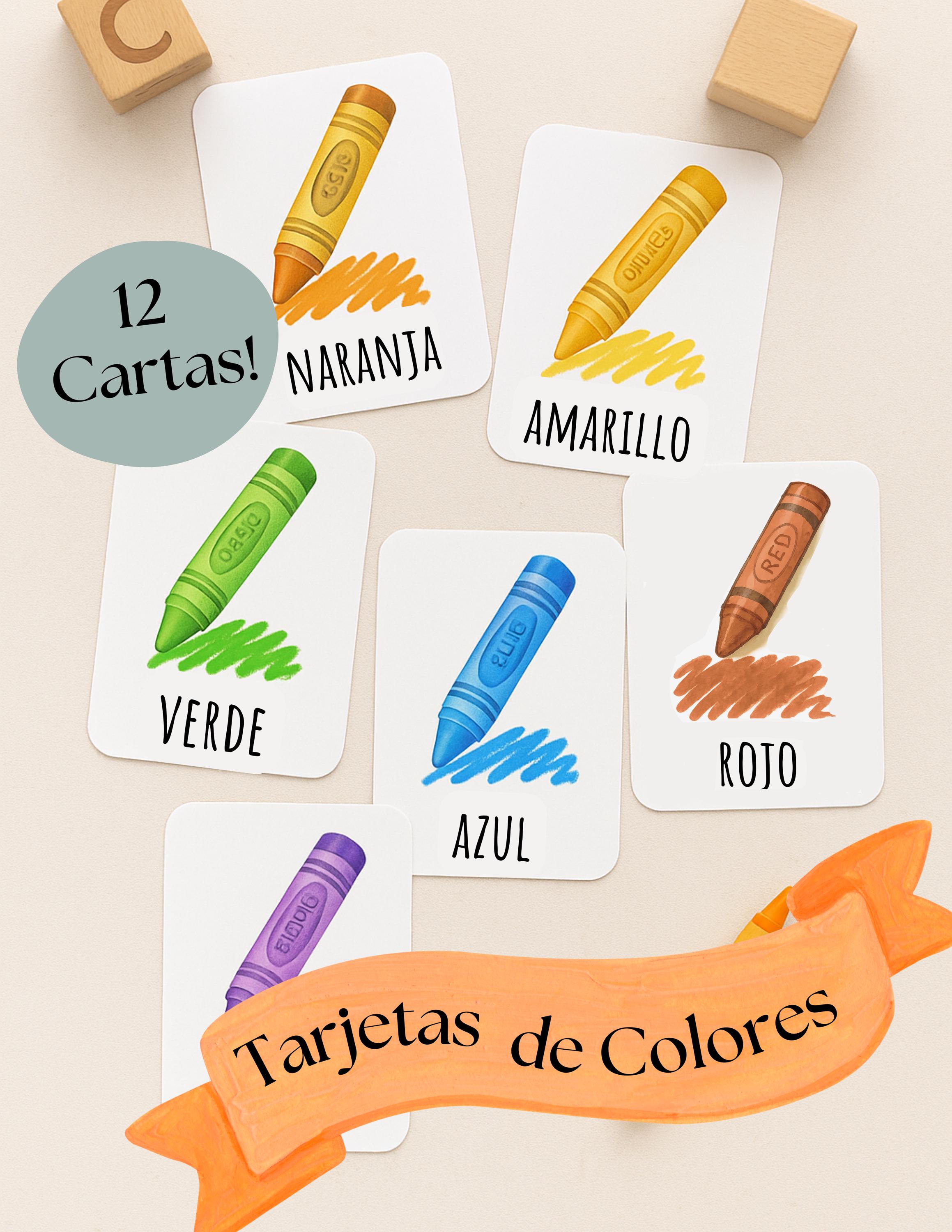 SPANISH Color Flashcards | Printable Colored Cards | Learning for ...