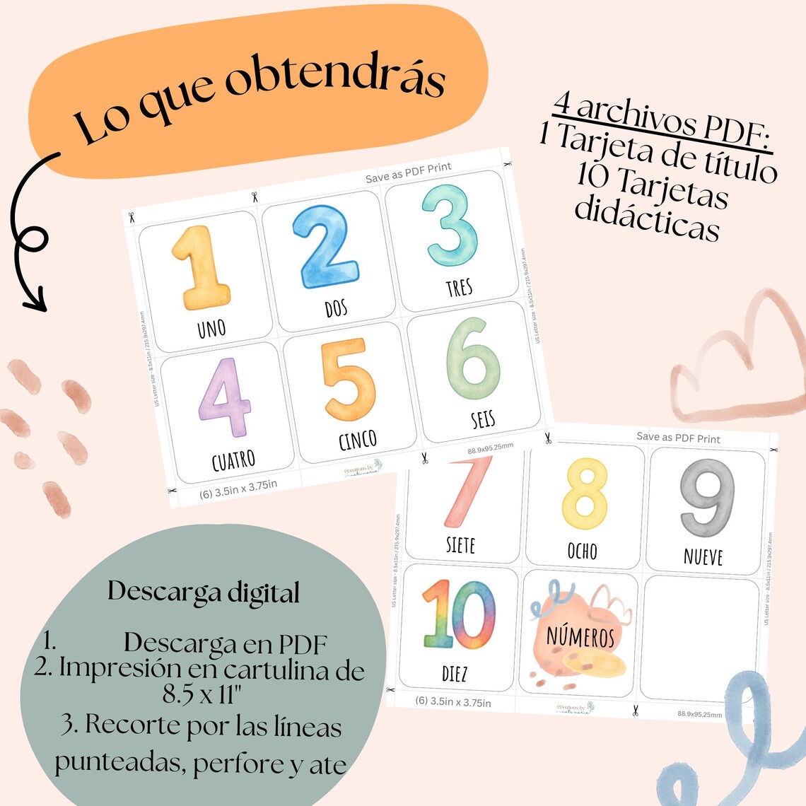 SPANISH Number Flashcards | Tarjetas Didácticas De Números Para ...