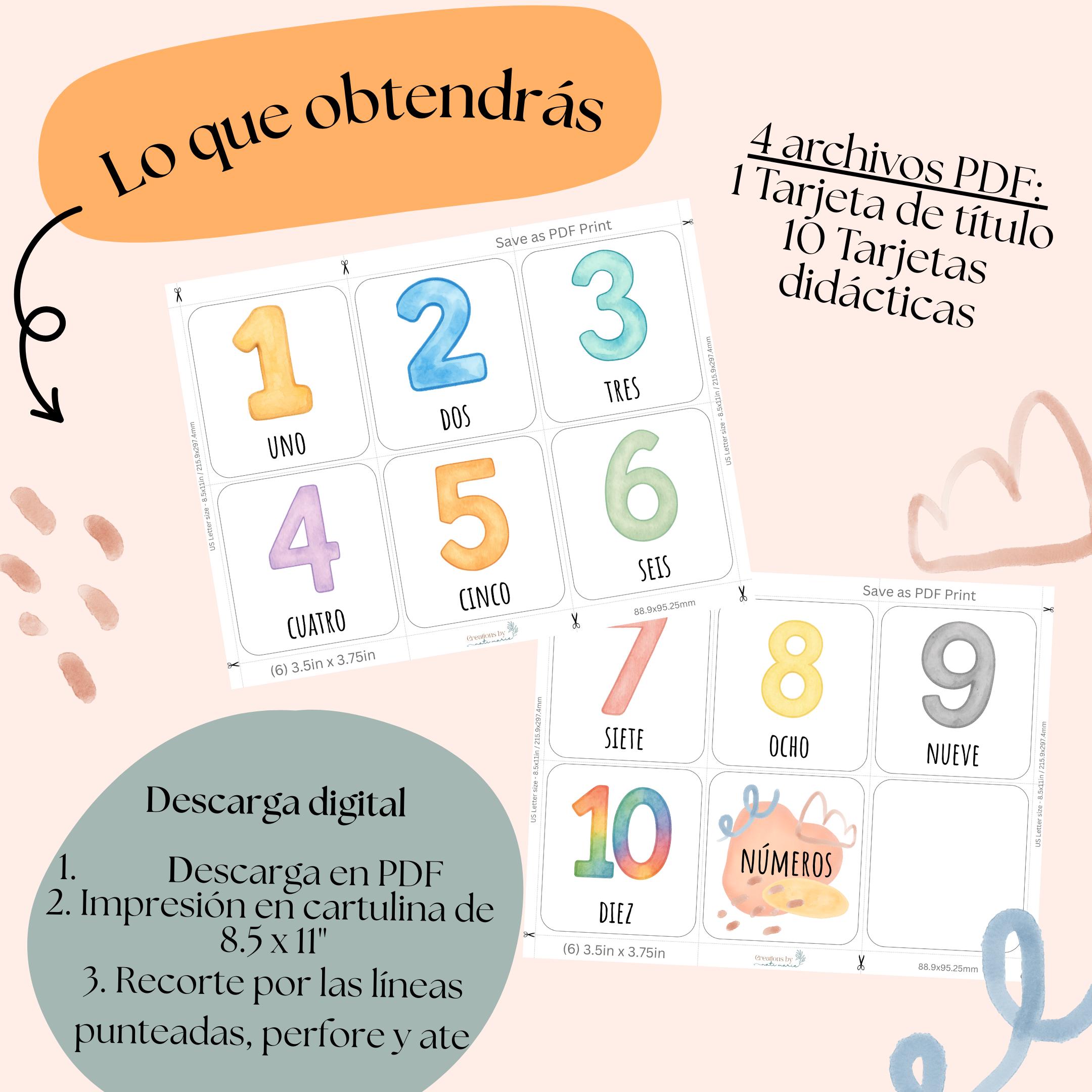 SPANISH Number Flashcards | Tarjetas Didácticas De Números Para ...
