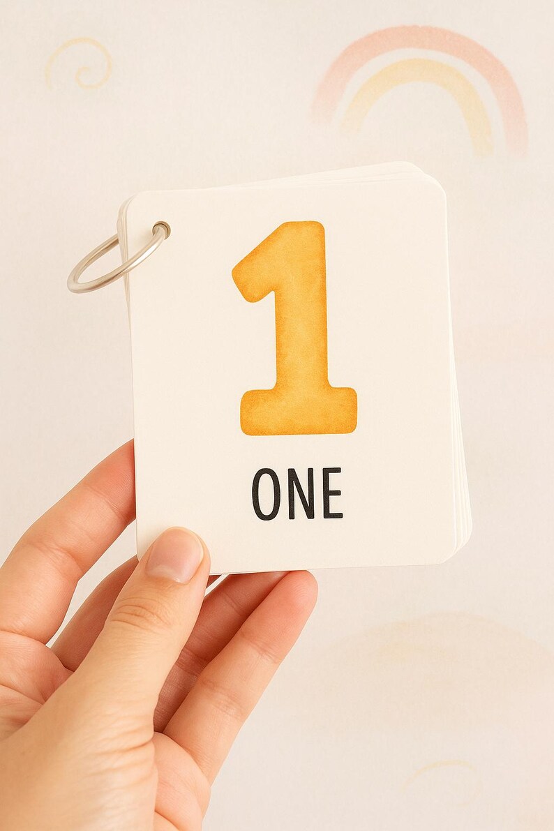 Number Flashcards | Printable Colored Number Cards | Learning for ...
