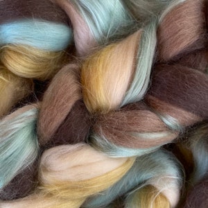 Roving,aqua Patina,sand and Sea Roving,ocean Roving,19 Micron Merino ...