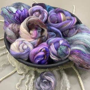 VIOLETS FIBER Bundle,bag O Violets,purple Lavender Art Batt Kit ...