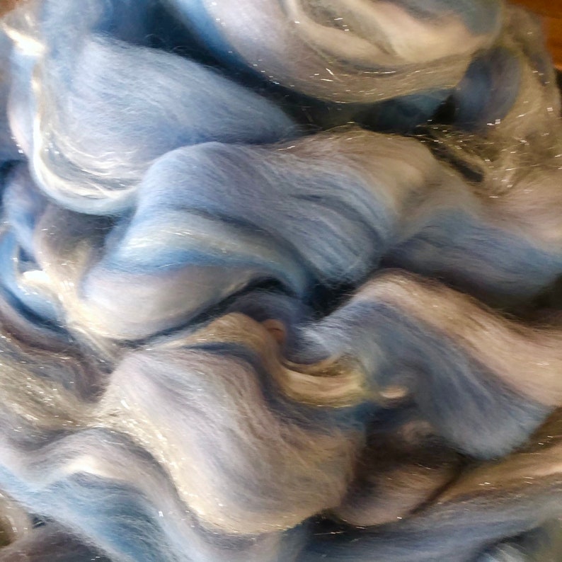 ROVING ice Ice Babyhand Dyed Rovingblue Merino - Etsy