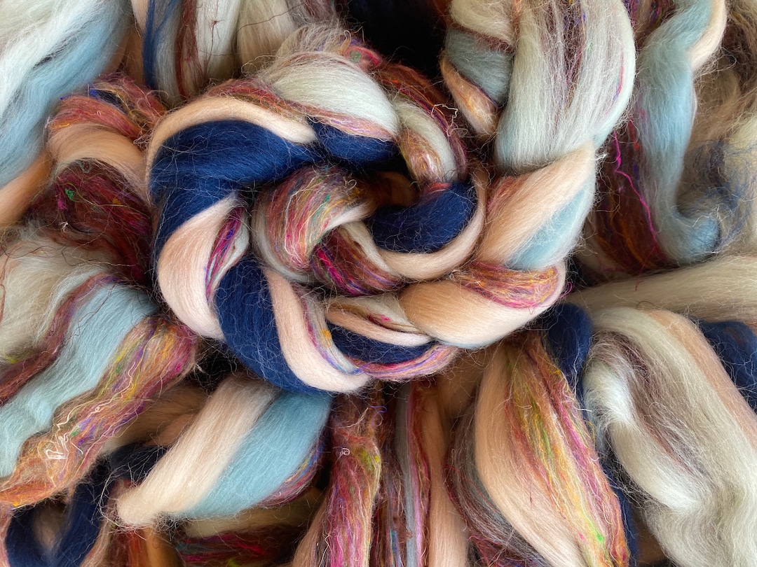 CLEARANCE ROVING Seashells, Sand and Sea Beachy Combed Top, Nautical ...