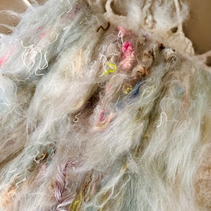 NEW TEXTURED Art Batt, Enchanted Spinning Batt, Luxurious Pastel Merino ...