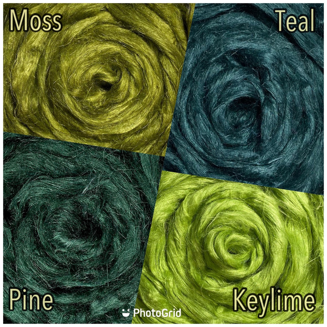SALE! FLAX ROVINGS 30 Colors, Dyed Flax Linen Fiber, Art Batt Strings ...