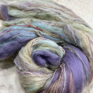 ART BATT, Free People, Sage, Lavender,purple Blue Gold Merino Silk ...
