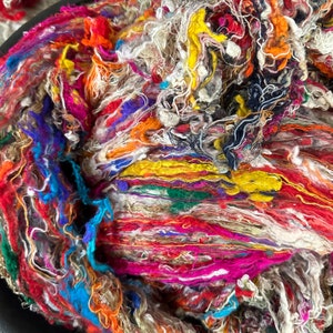 CHAOTIC SILK, Piñata Sari Silk Threads and Strings,brights Confetti ...