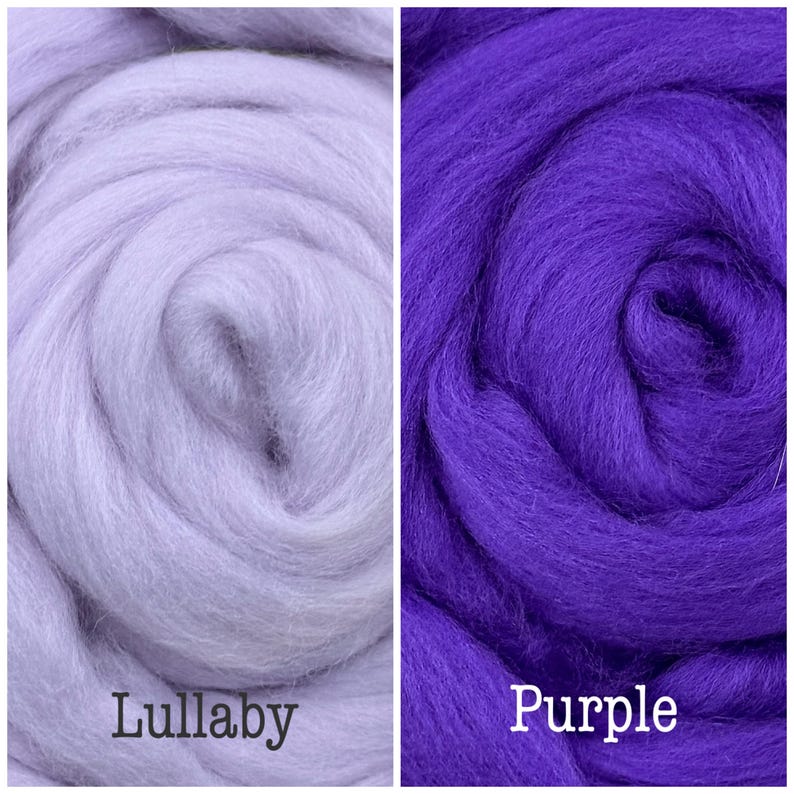 WOOL ROVING, Green Blue Purple 19 Micron Merino, Nuno Wet Felting ...