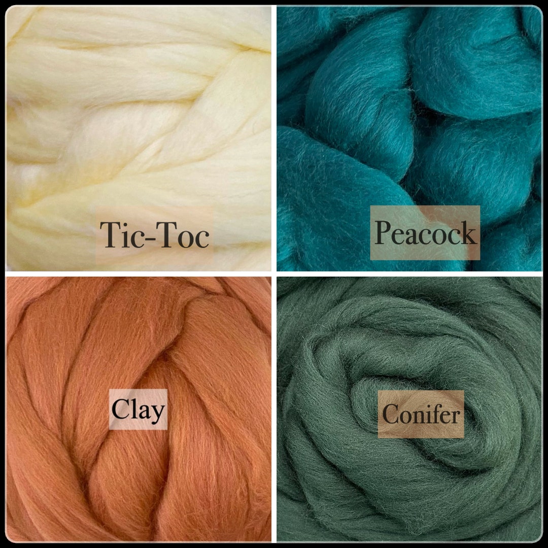 MERINO ROVING, All colors 23 micron dyed Merino Rovings, Spinning wool ...