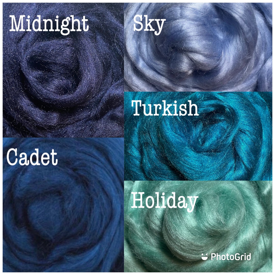 TUSSAH ROVING,48 Colors,dyed Silk Roving,silk Sliver,wild Silk Roving ...