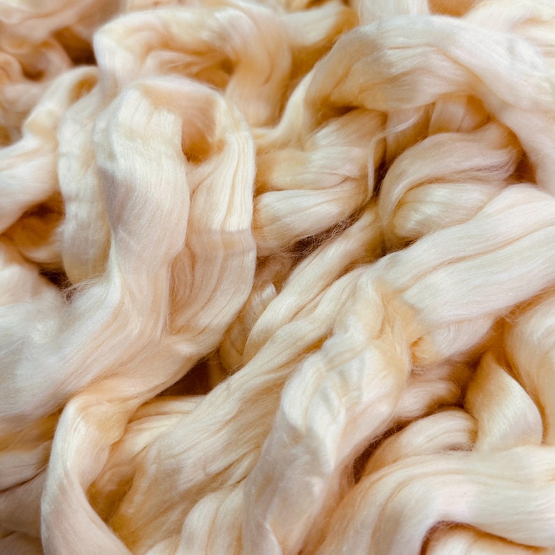 ERI SILK, Roving Barely Butter, Cream Ivory Silk, Peace Silk, Nuno Silk ...