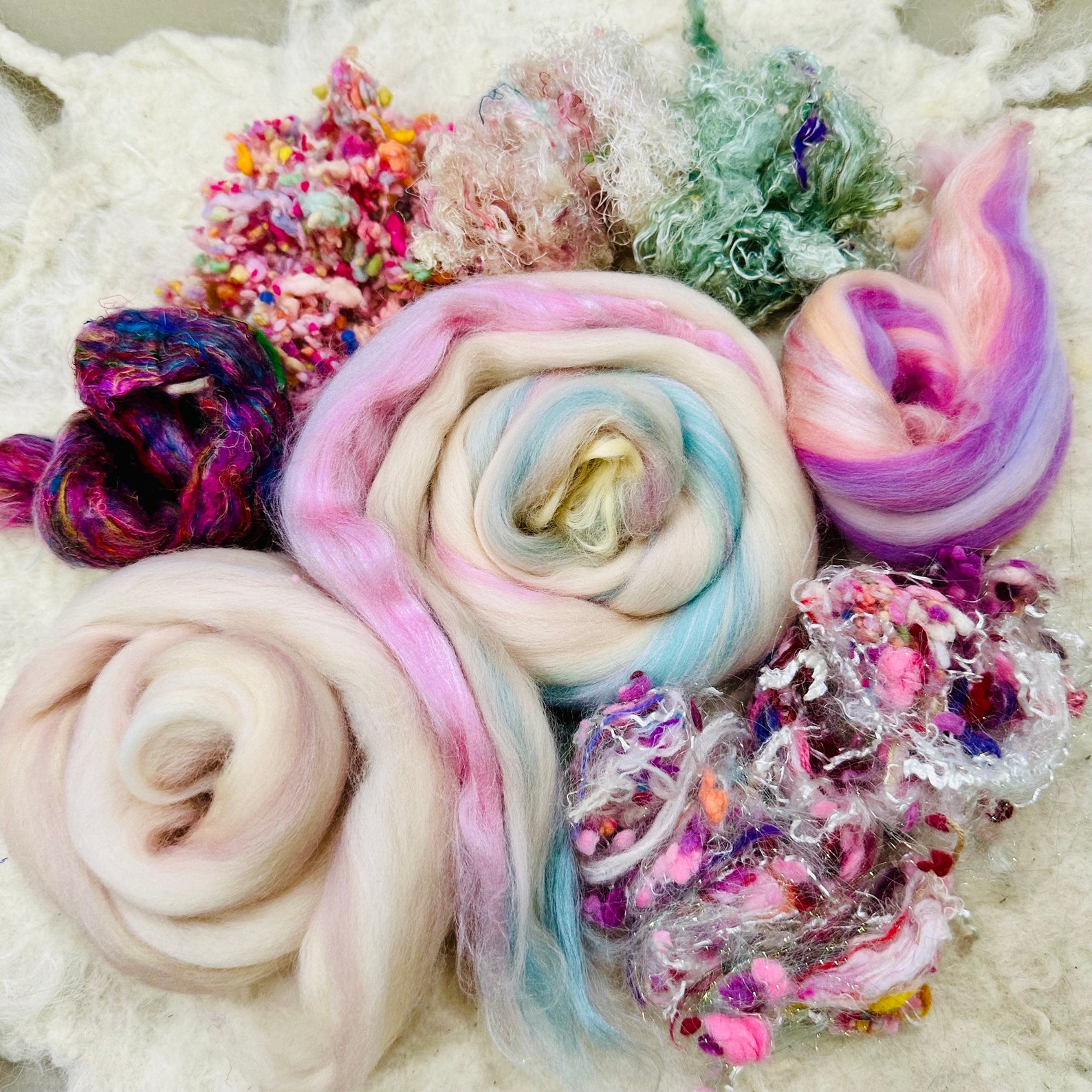 ART Batt Felting Kit, Patisserie Textured Limited Edition Pastel Cotton ...