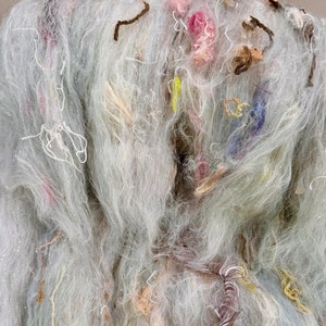 NEW TEXTURED Art Batt, Enchanted Spinning Batt, Dusty Pastel Merino ...