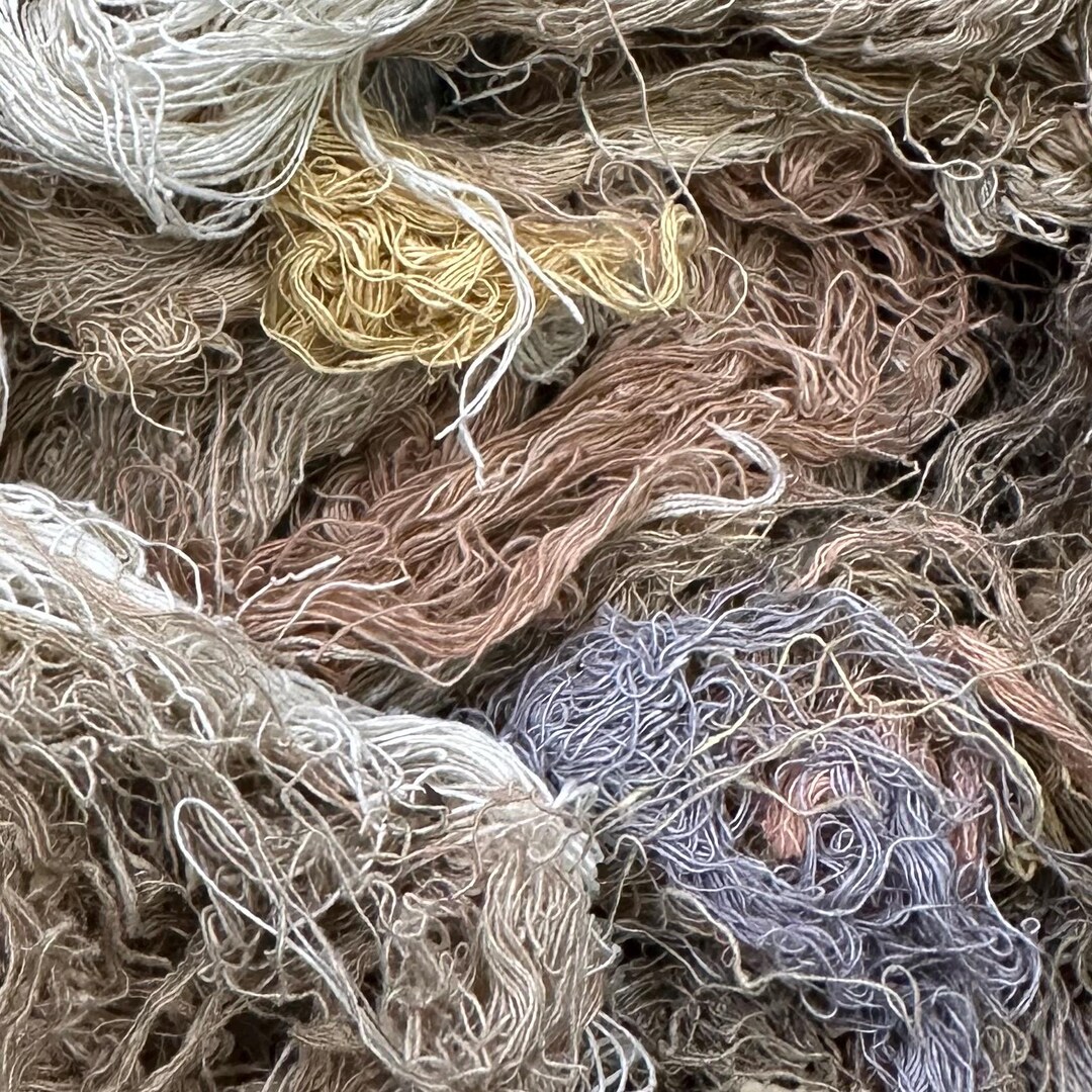 CHAOTIC SILK Seashells Silk Waste Carding Scraps, Ocean Art Batt ...