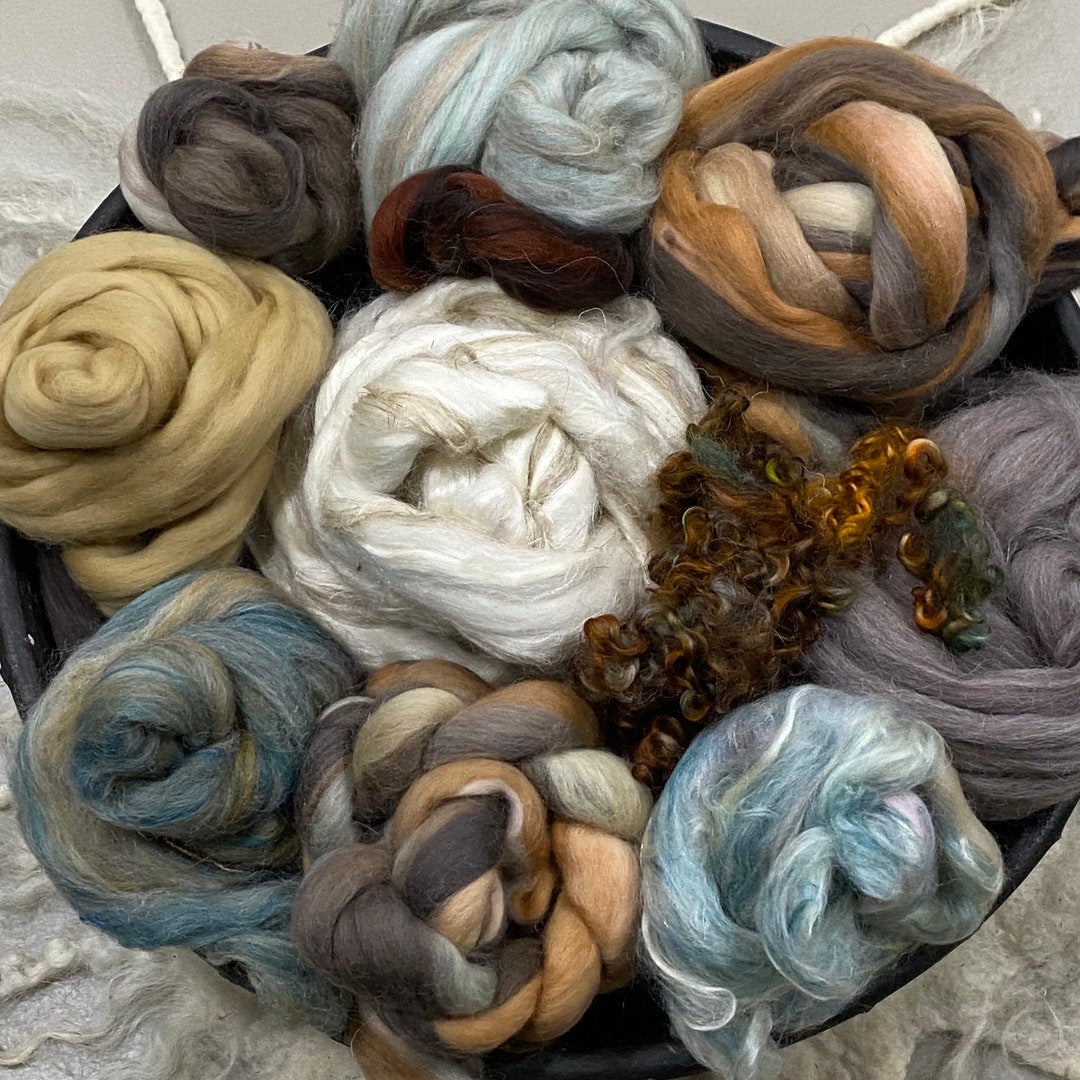 MESA FIBER Bundle,spinning Fiber Bundle,felt Painting, Landscape ...