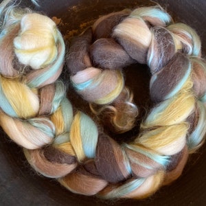Roving,aqua Patina,sand and Sea Roving,ocean Roving,19 Micron Merino ...