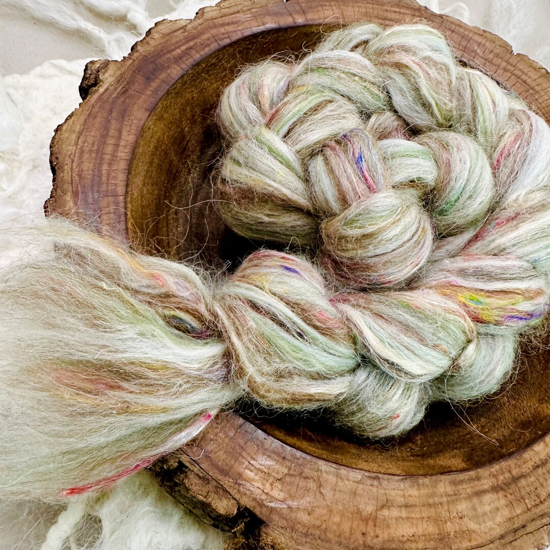 CLEARANCE ROVING, Willow Divine, Merino Shetland Sari Silk Roving,21 ...