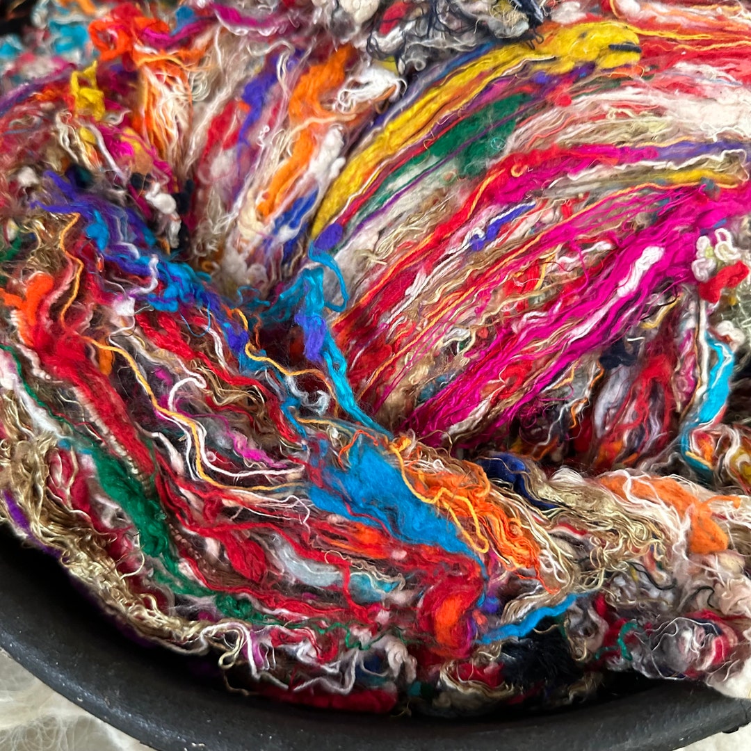 CHAOTIC SILK, Piñata Sari Silk Threads and Strings,brights Confetti ...