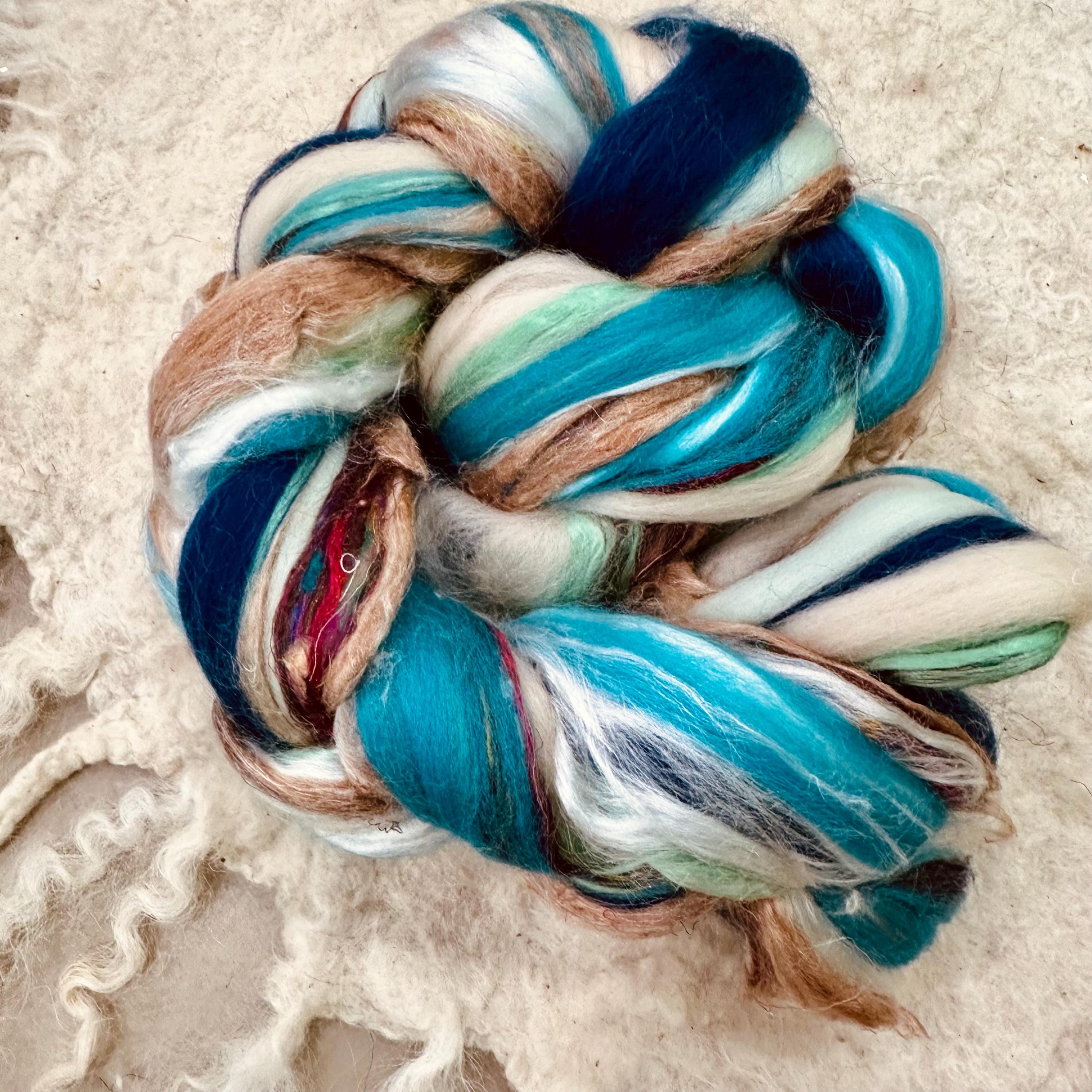 CLEARANCE ROVING One LB Salt Marsh Merino Silk Combed Top, Beachy ...