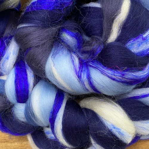 Navy Blue Merino Wool Roving for Felting Spinning and Weaving - Etsy