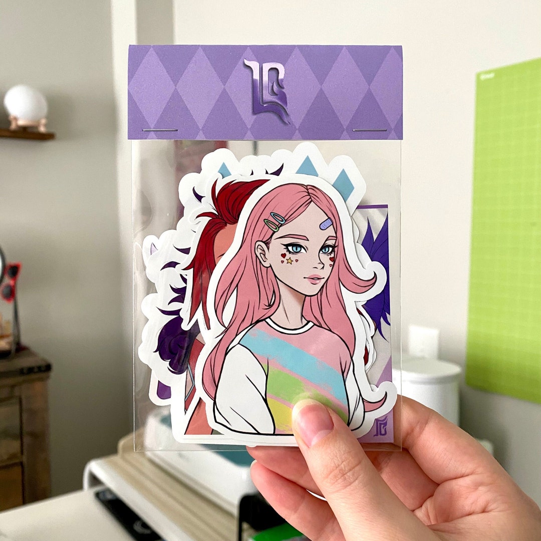 Anime Girl Vinyl Sticker Pack: Waterproof Laptop Stickers - Etsy