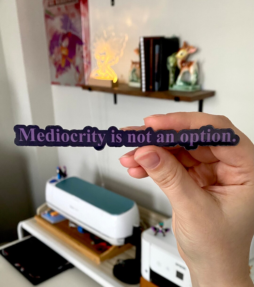 Mediocrity is Not an Option Quote Vinyl Sticker | Creatives ...