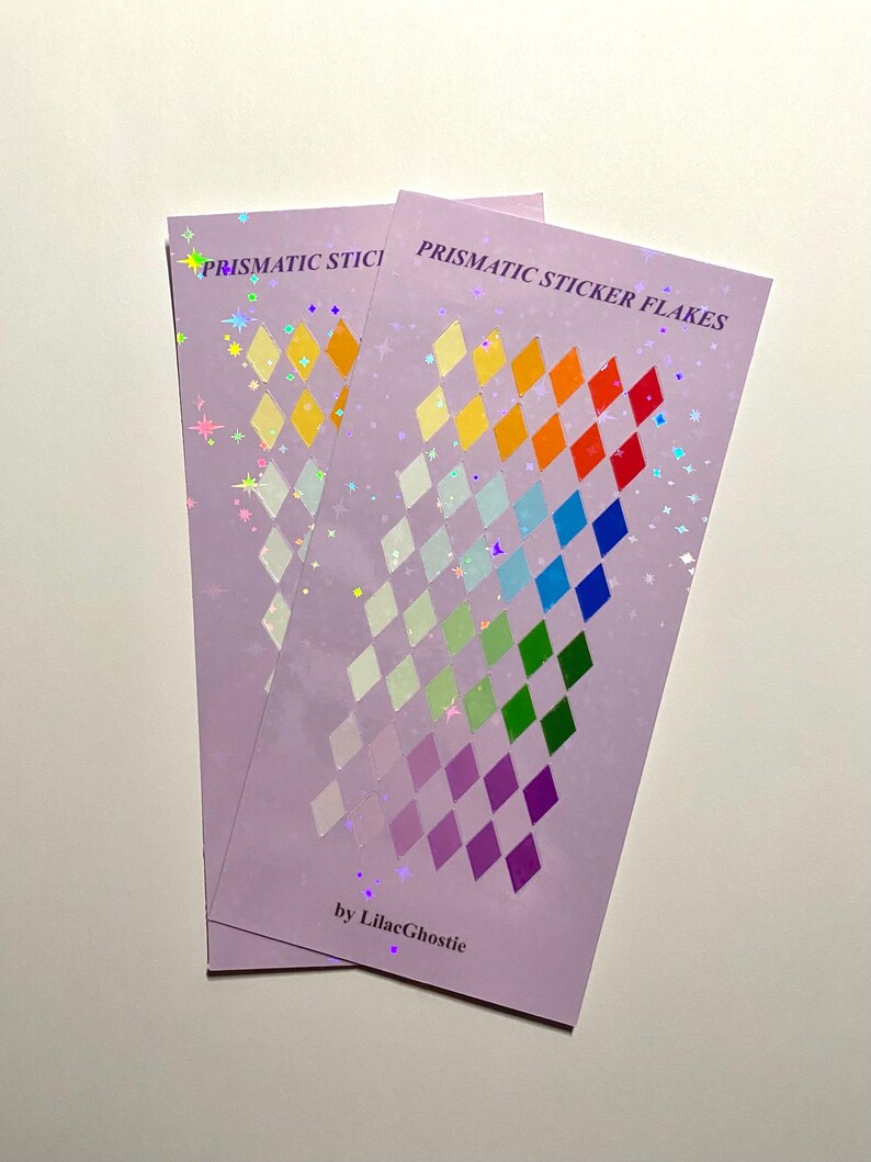 Prisma Diamonds Sparkly Sticker Sheet: Planner, Journal Decoration - Etsy