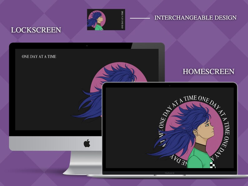 One Day at a Time Desktop Wallpaper Pack | Mental Health Awareness ...