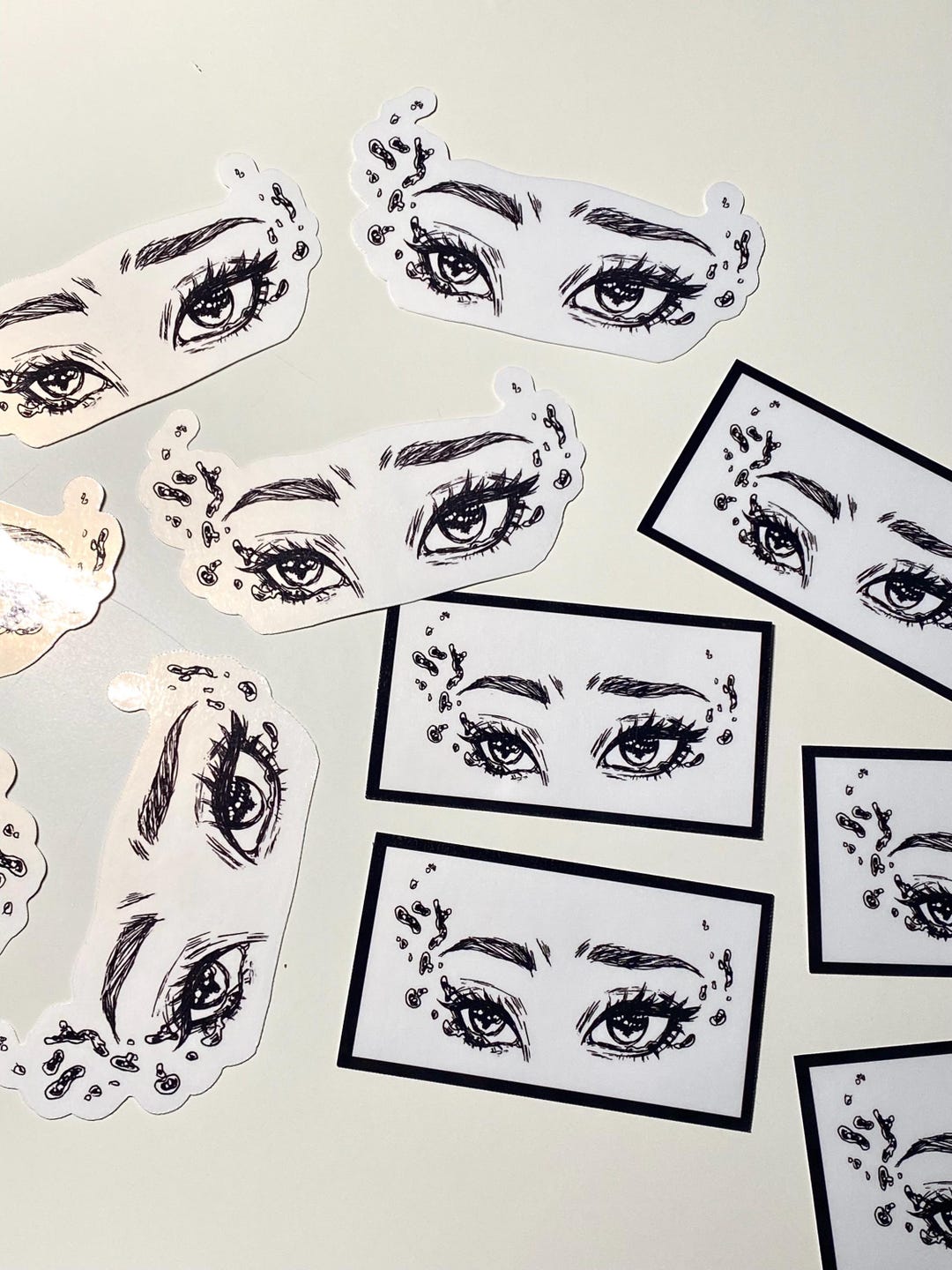 Zero Gravity Sticker Set | Anime Eyes Art Drawing Decor Vinyl Decal ...