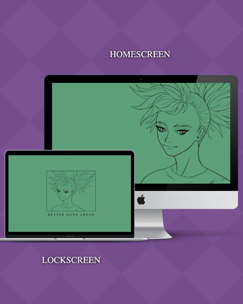 Better Days Desktop Wallpaper Pack Digital Art Minimalistic Character ...