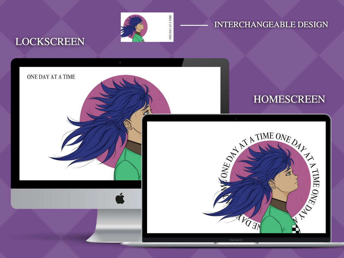 One Day at a Time Desktop Wallpaper Pack | Mental Health Awareness ...