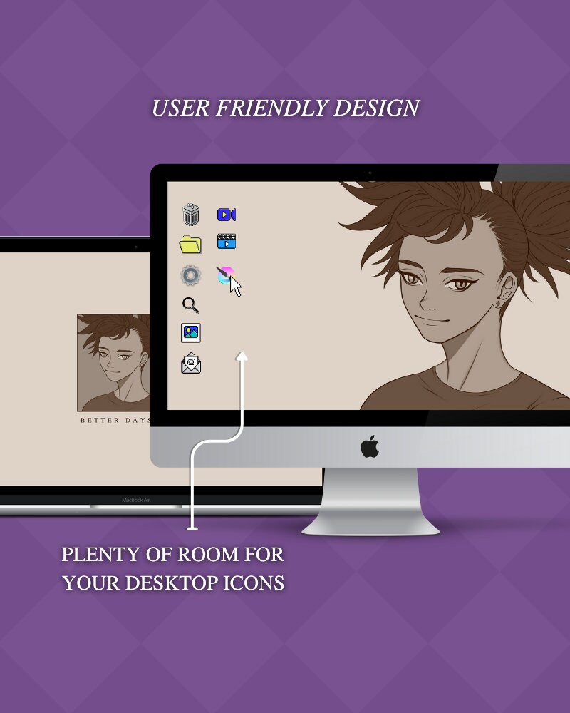 Better Days Desktop Wallpaper Pack | Digital Art Minimalistic Character ...