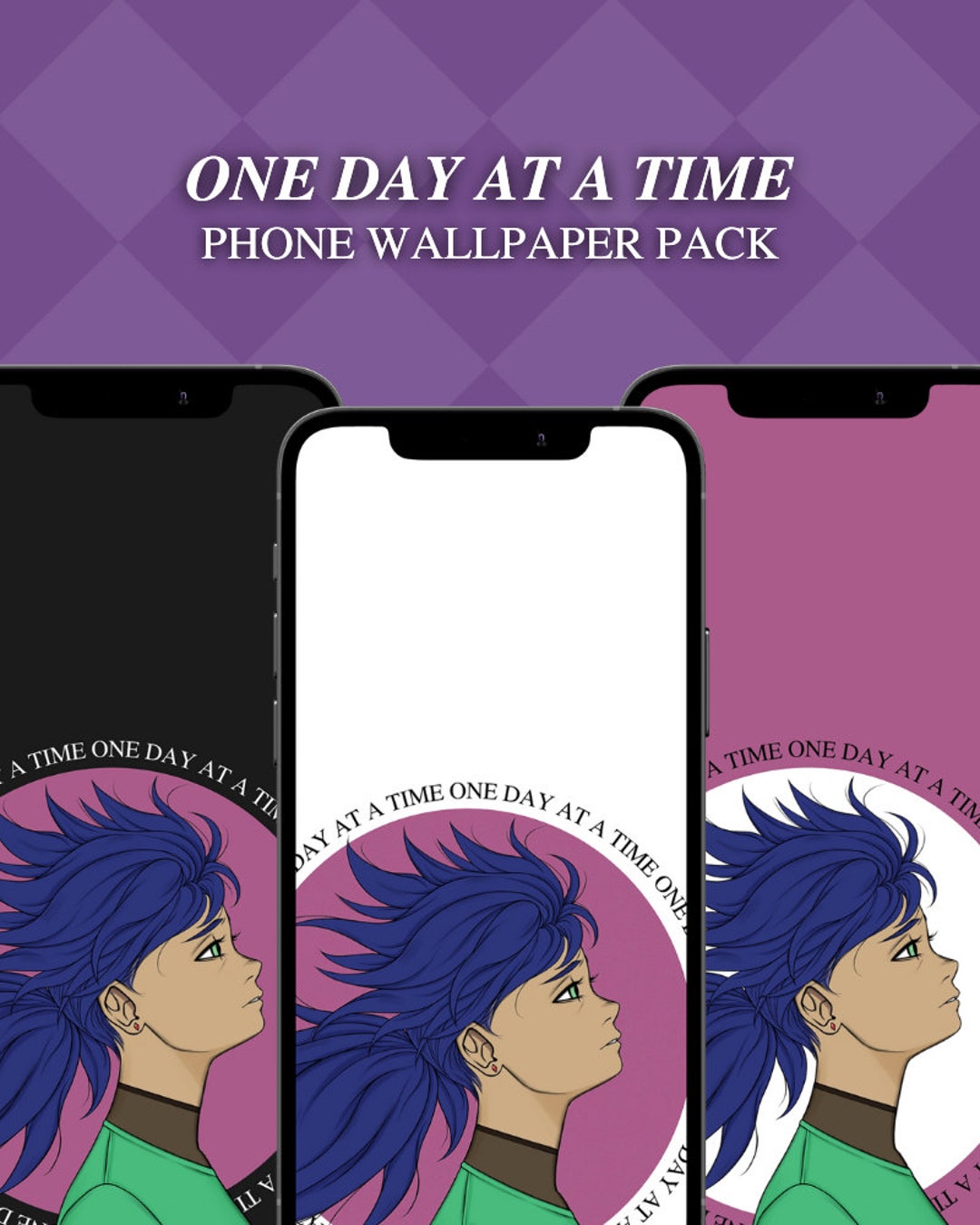 One Day at A Time Phone Wallpaper Pack: Anime Illustration (digital ...