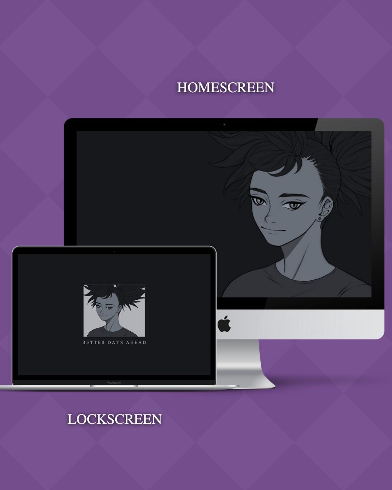 Better Days Desktop Wallpaper Pack Digital Art Minimalistic Character ...