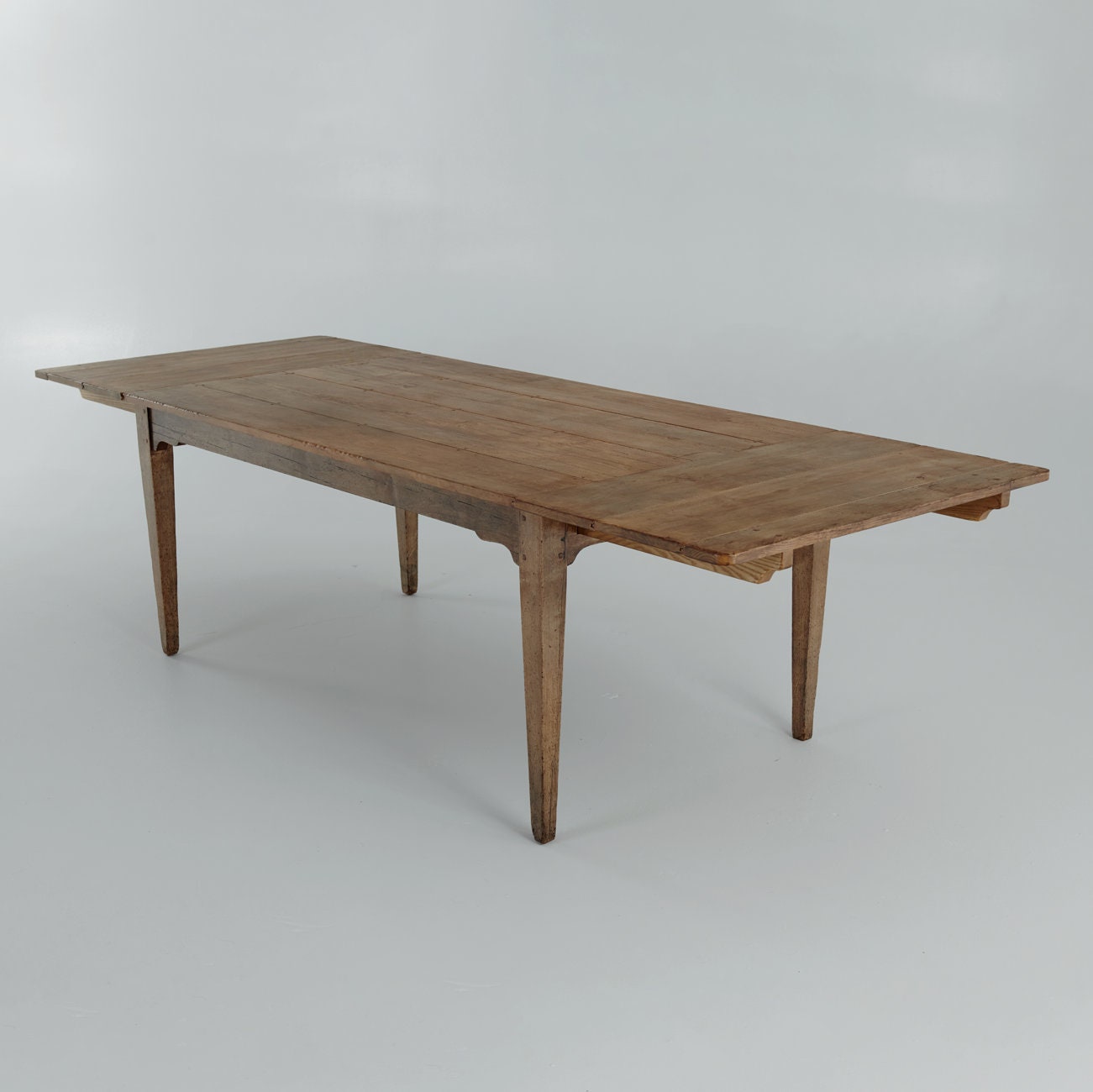 870 Extending Farmhouse Table With Leaf Storage Drawer and Antique ...